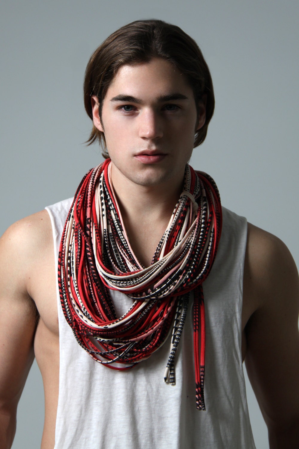 Red Scarf / Mens Scarf / Burning Men Clothing Festival Man - Etsy