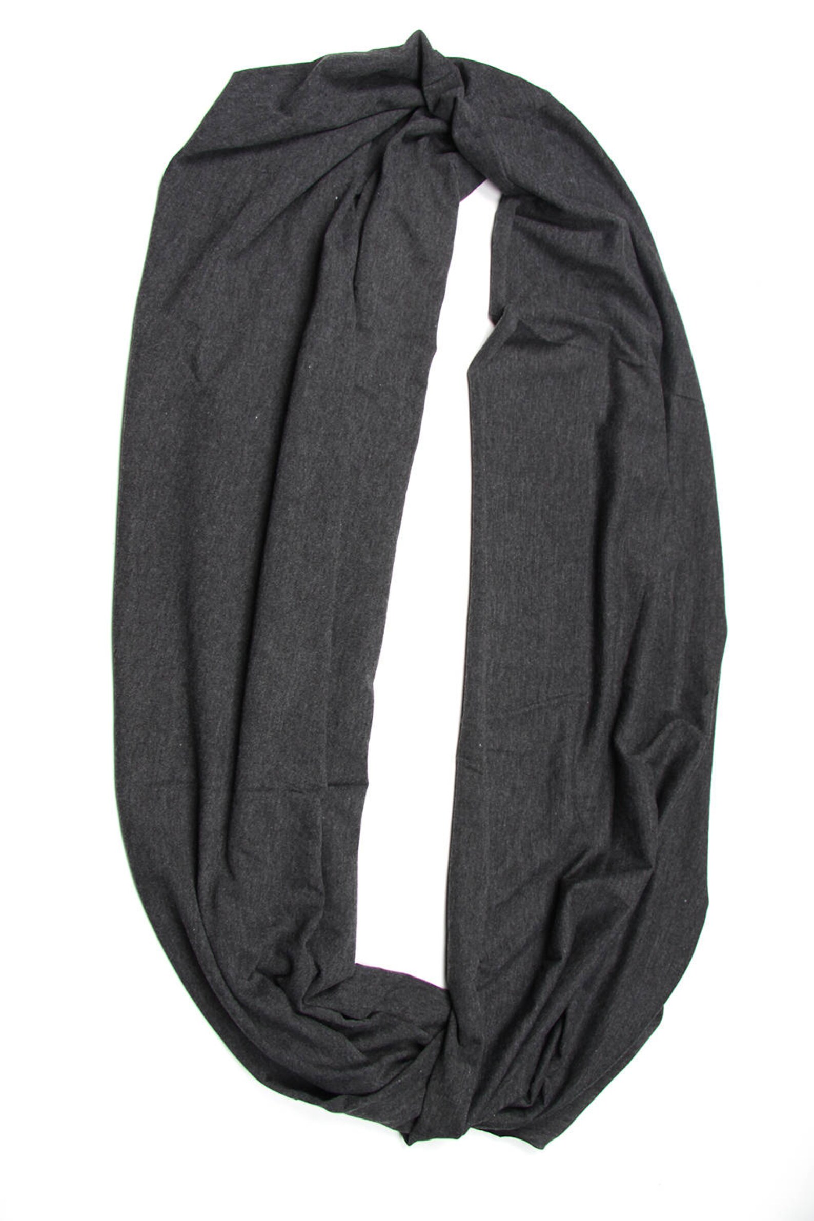 Mens Scarf Dark Grey Infinity Scarf for Men Women Unisex Gray - Etsy