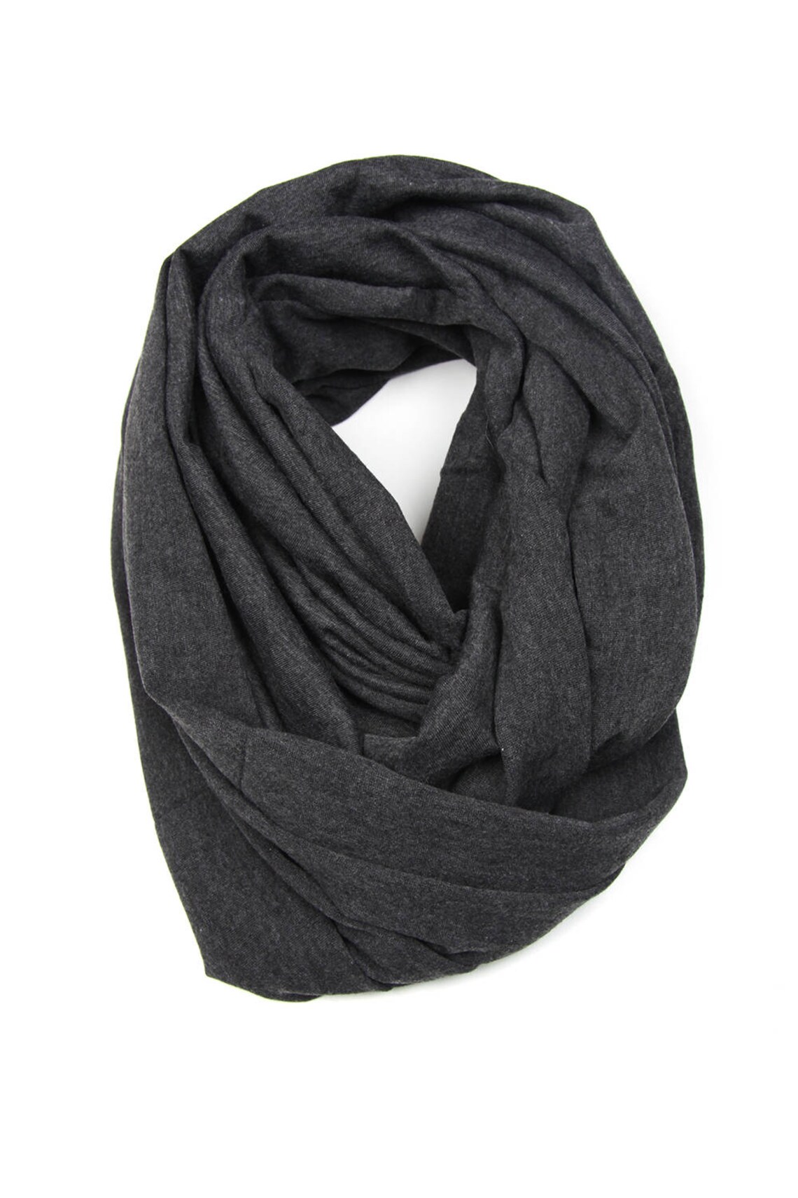 Mens Scarf Dark Grey Infinity Scarf for Men Women Unisex Gray | Etsy