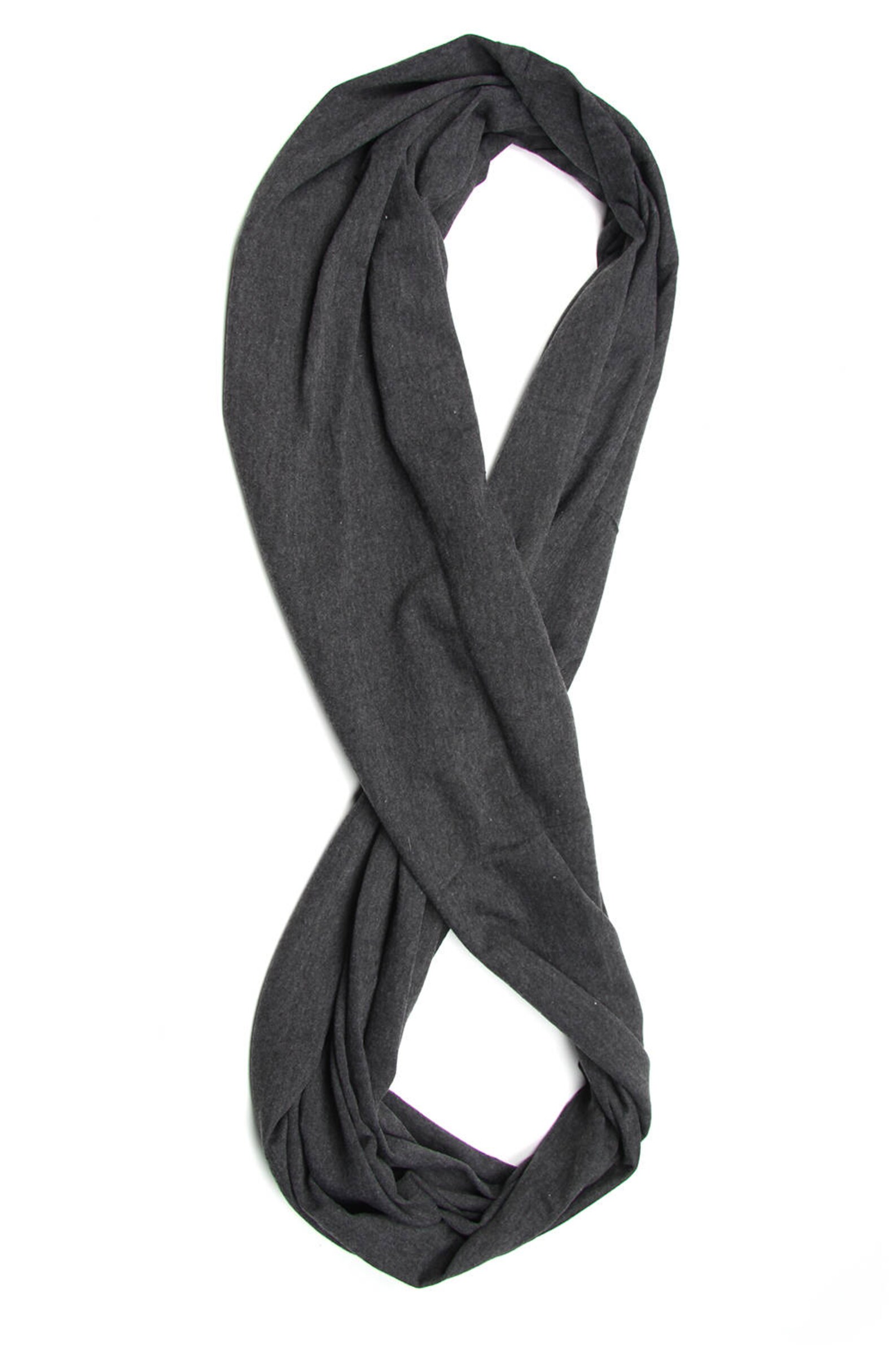 Mens Scarf Dark Grey Infinity Scarf for Men Women Unisex Gray - Etsy