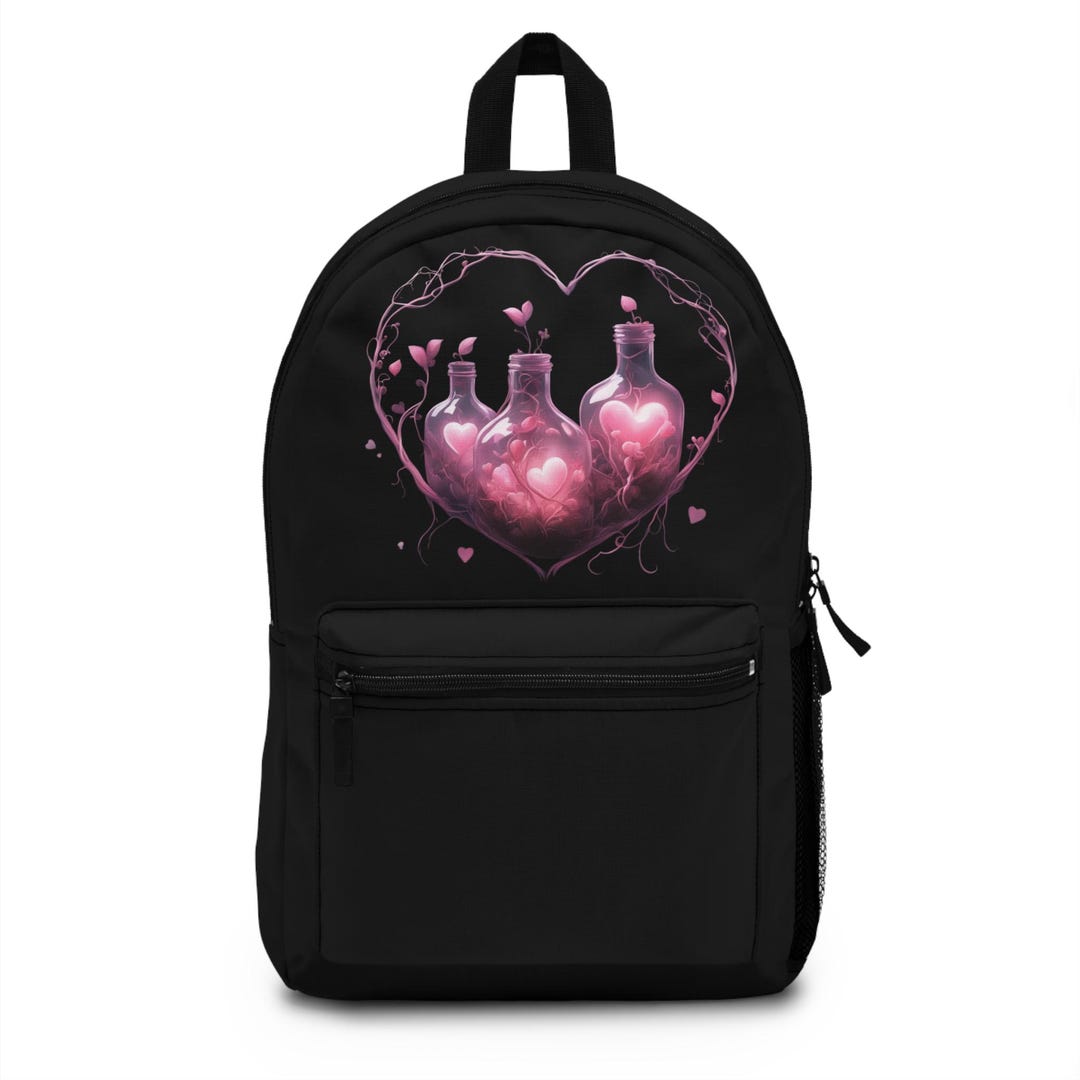 Backpack, Pink Love Potion Bag With Hearts Valentine's Day Gift, Heart ...