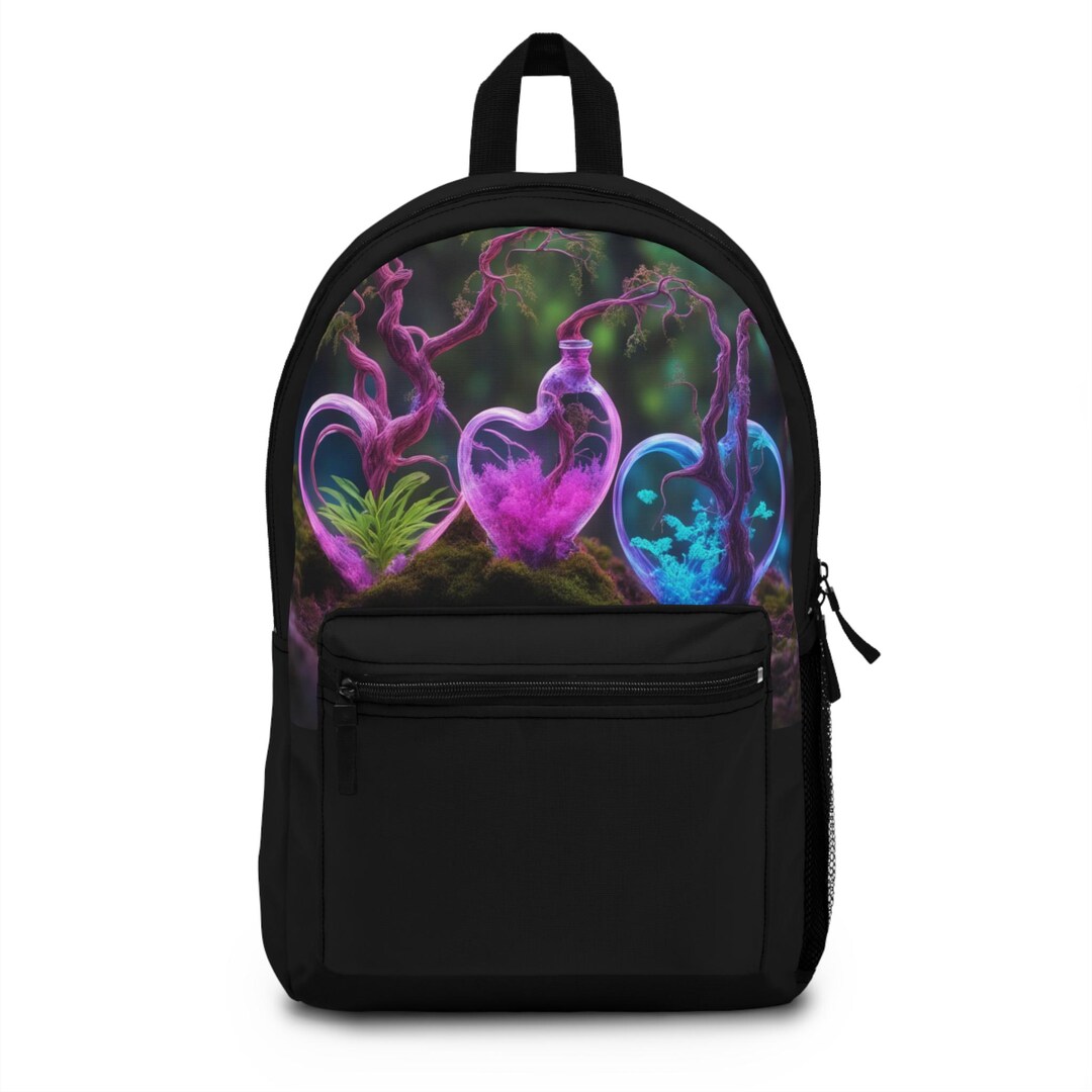 Backpack Plant Heart Shape Potion Valentine's, Botanical Backpack ...