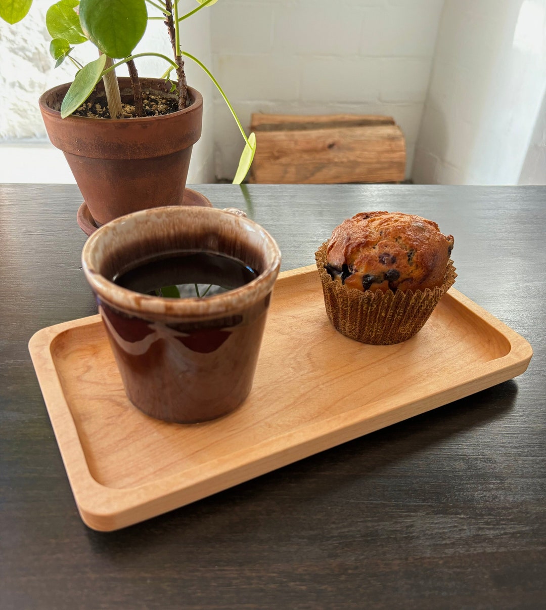 Madelyn Coffee Tray, Maple Wood, Coffee Station Decor, Coffee & Tea ...