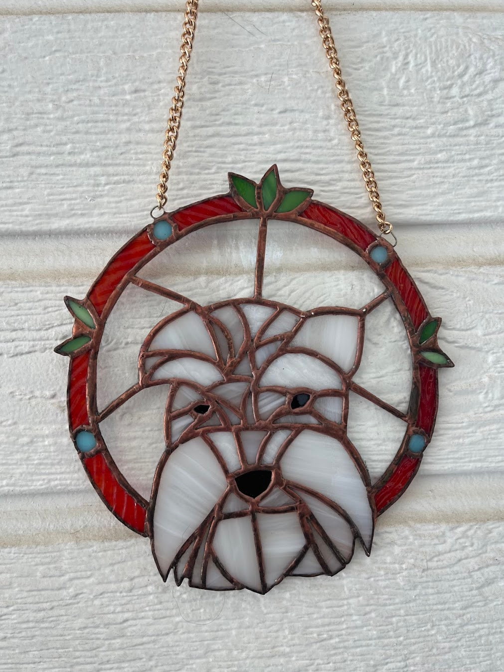 Custom Dog Stained Glass Piece - Etsy