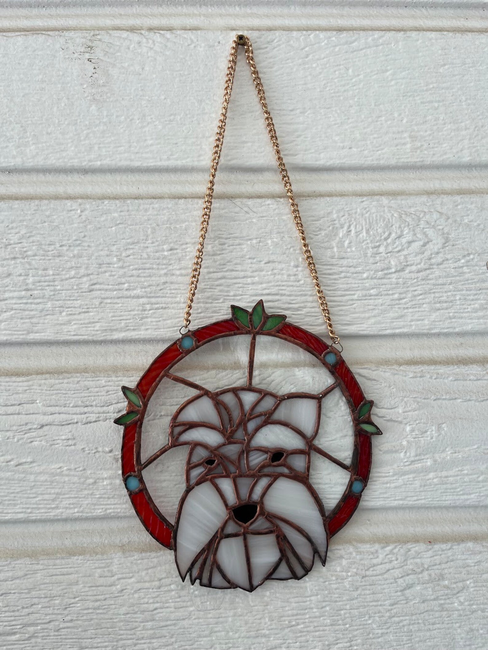 Custom Dog Stained Glass Piece - Etsy