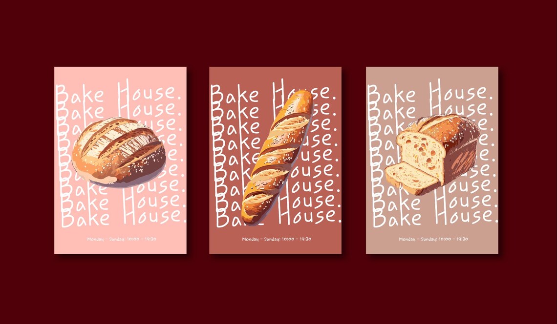 Bakery Illustrations & Posters Template Bakery Posters Bakery Clip Arts ...