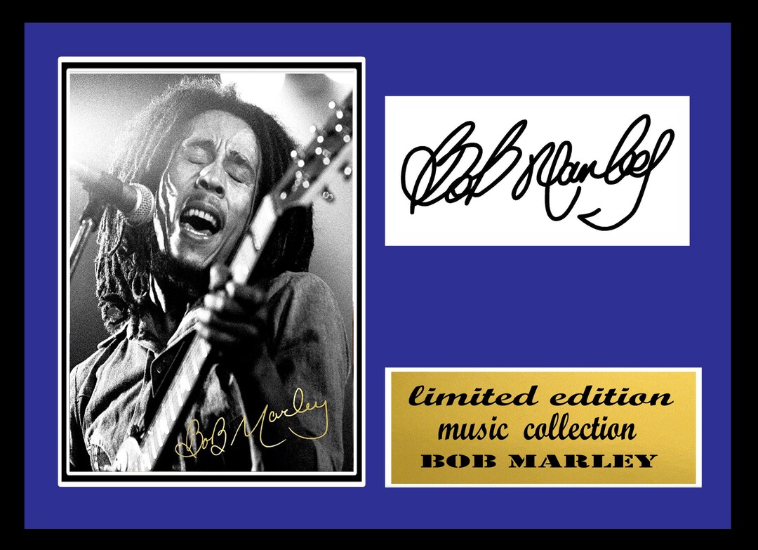 Bob Marley Signed Photo Mount - Etsy