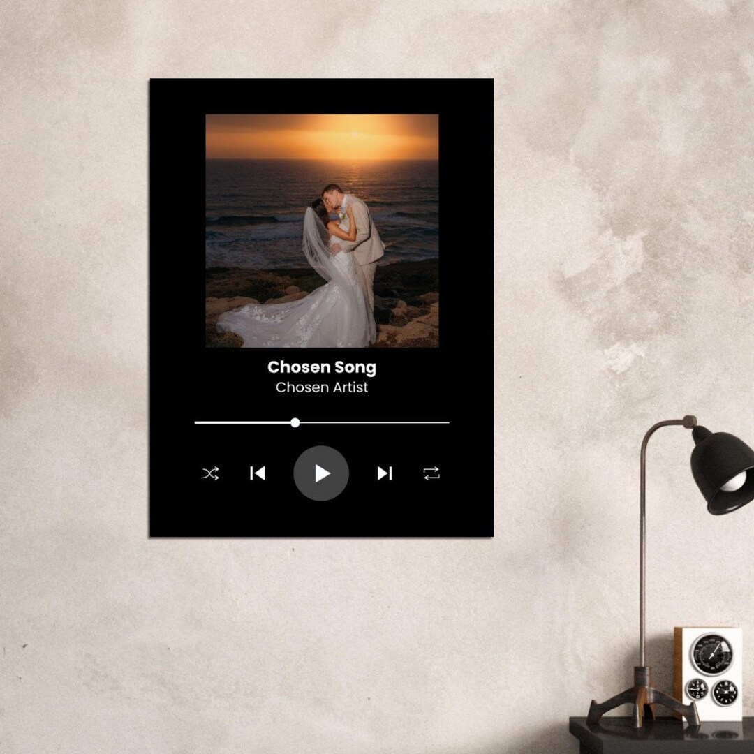 Custom Spotify Song Print Personalised Wedding Gift for Couple First ...