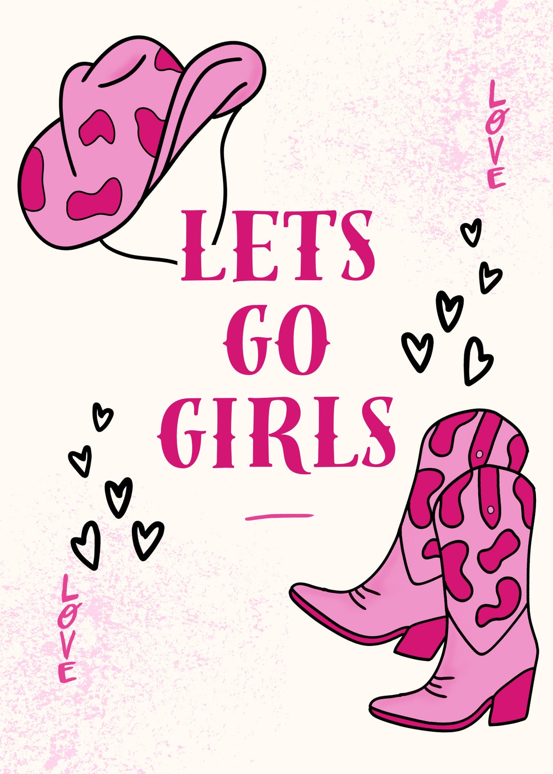 Cowboy Boots Art Pink Poster Print Cowboy West Dolly Morgan Wallen ...