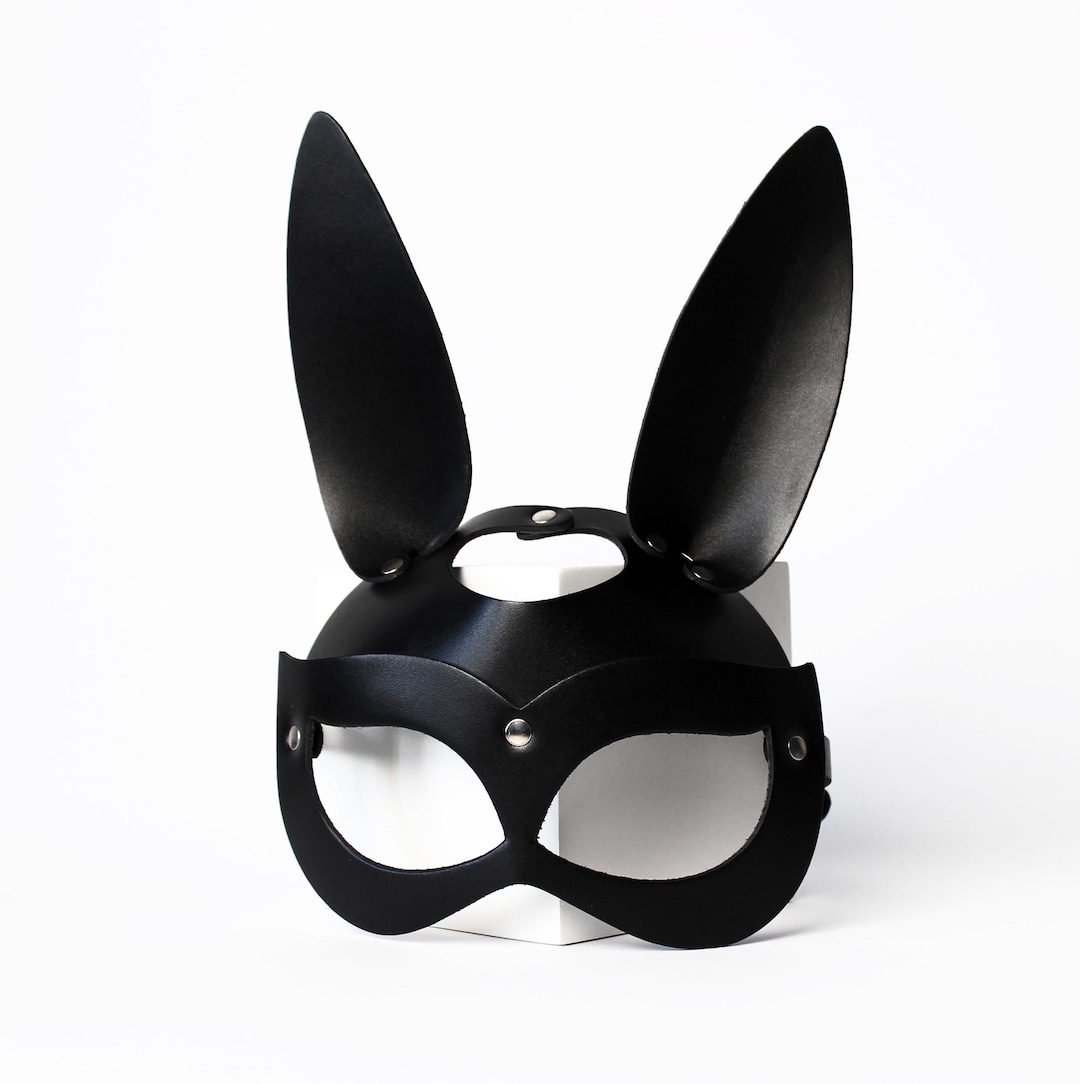 Leather Bunny Mask, Valentine Gift, Rabbit Mask, Masquerade Mask ...