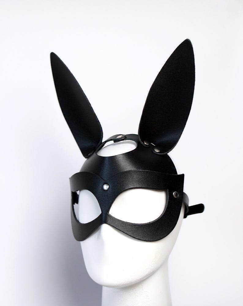 Leather Bunny Mask, Leather Rabbit Mask, Mask for Masquerade, Leather ...
