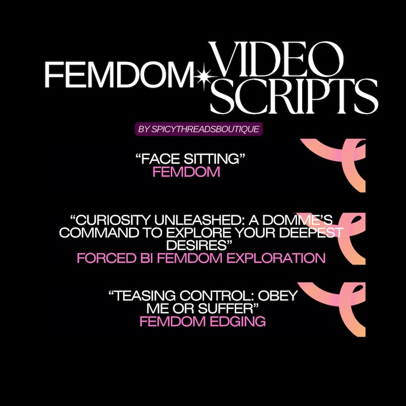 Femdom Video Scripts: Face Sitting, Forced Bi, Edging (PDF Download) - Etsy