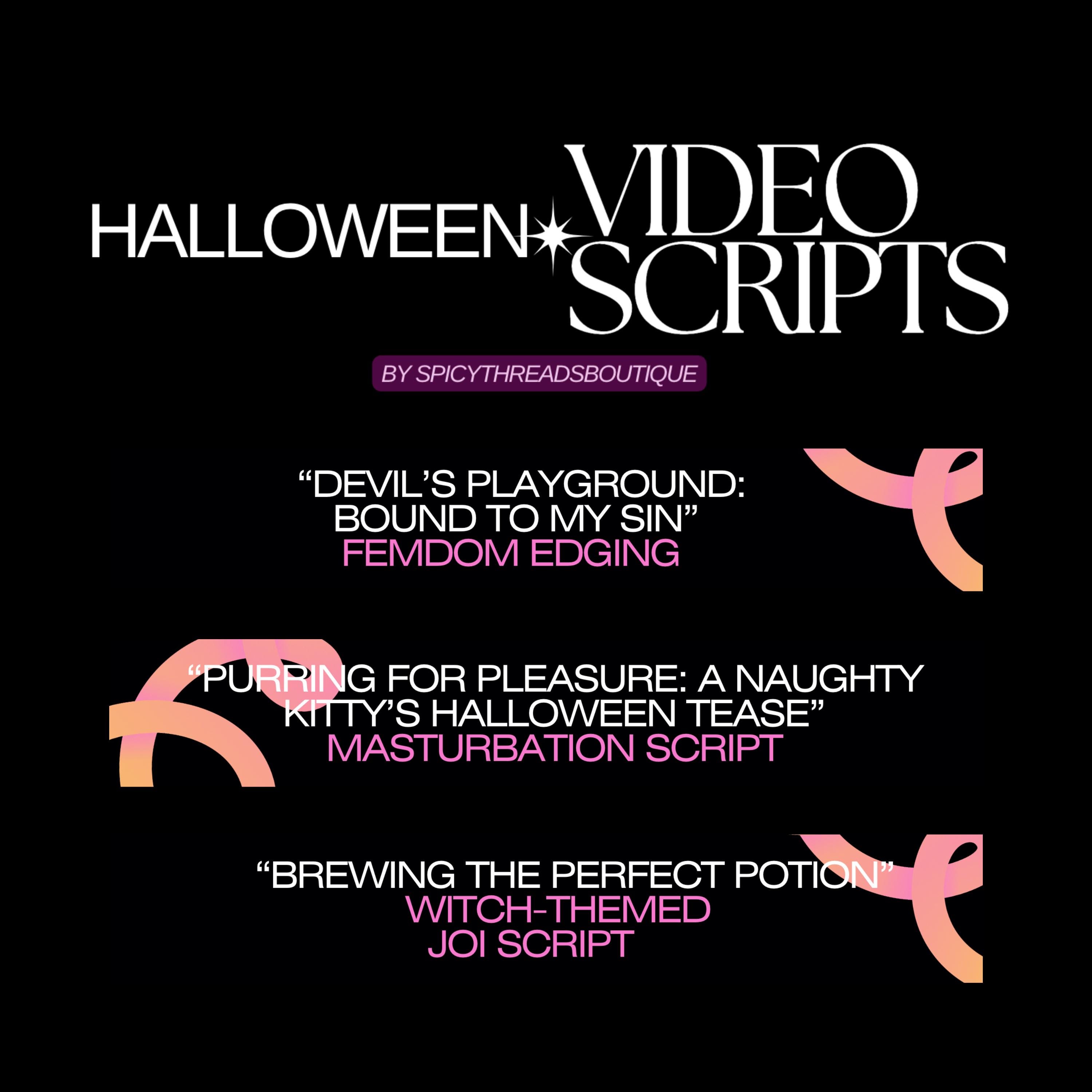 Halloween Onlyfans Scripts for Onlyfans Twitch Snapchat Spicy Creators Content Ideas Cosplay ...