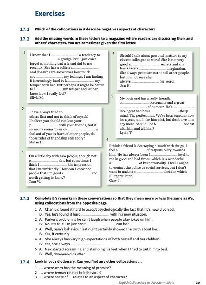 Collocations in Use for Intermediate Level, Pdf - Etsy