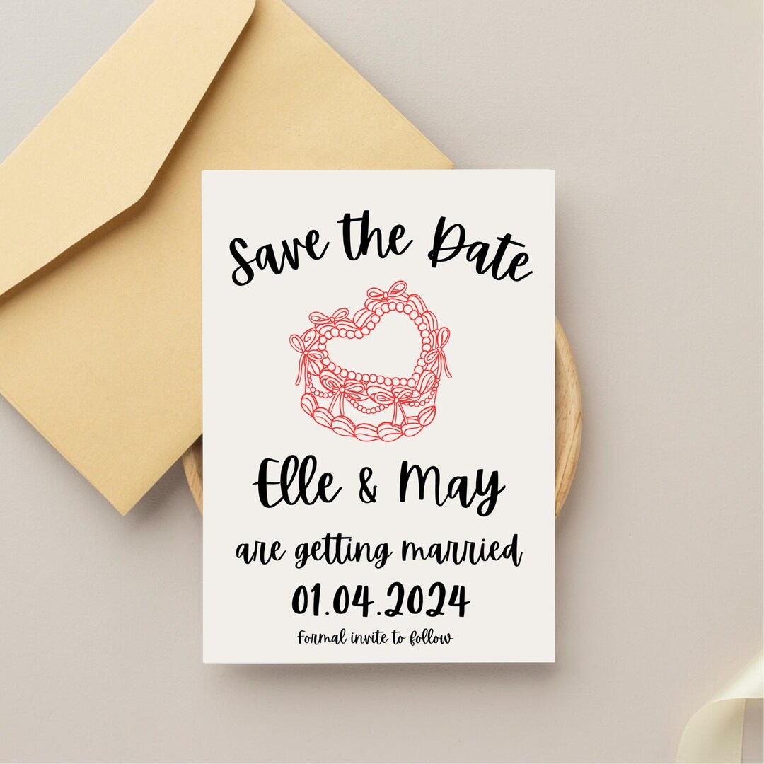 Customizable Save the Date Template - Etsy