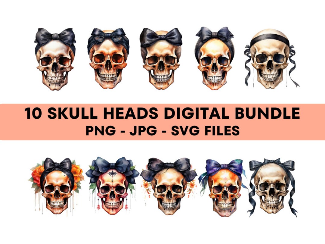 Halloween Skull Png, Flirty Bow Halloween Png, Halloween Png, Skeleton ...