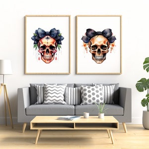Halloween Skull Png, Flirty Bow Halloween Png, Halloween Png, Skeleton ...
