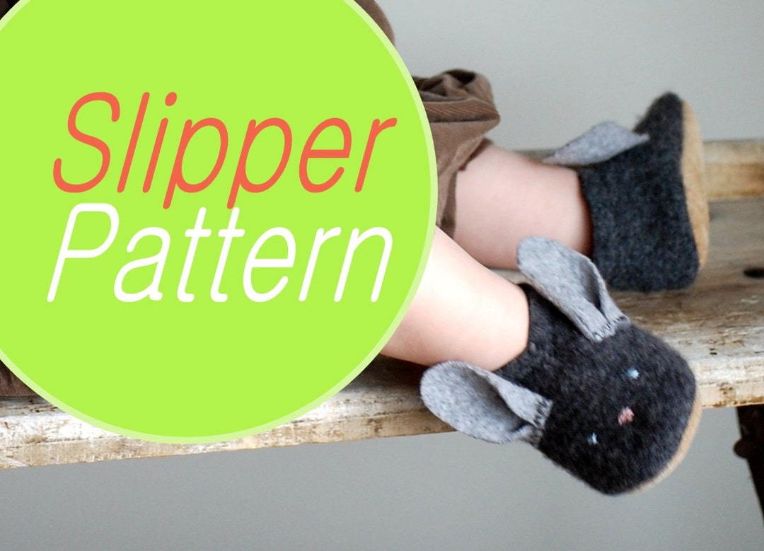 Bunny Slippers Sewing Pattern, Baby Sizes, Instant Download Tutorial ...
