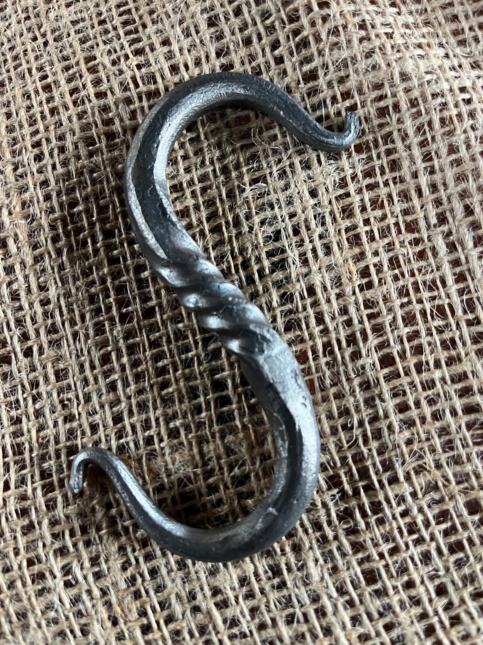 Hand Forged S Hook With Twisted Detail. - Etsy