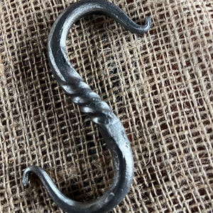 Hand Forged S Hook With Twisted Detail. - Etsy