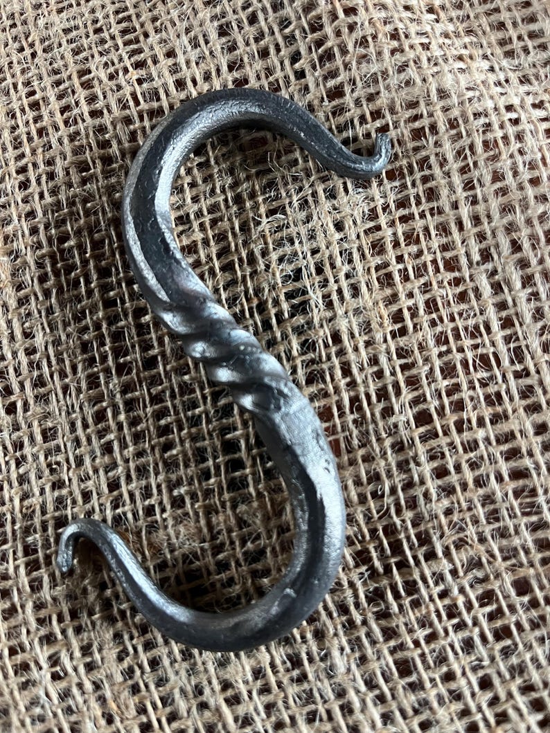Hand Forged S Hook With Twisted Detail. - Etsy