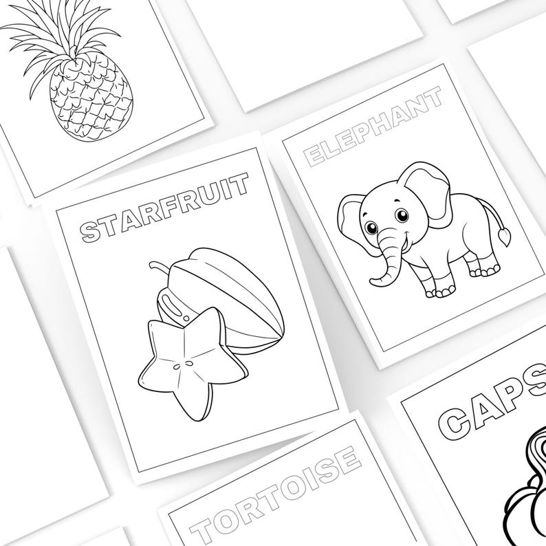 100+ Coloring Pages for Kids | Animals Coloring Pages | Vegetables ...