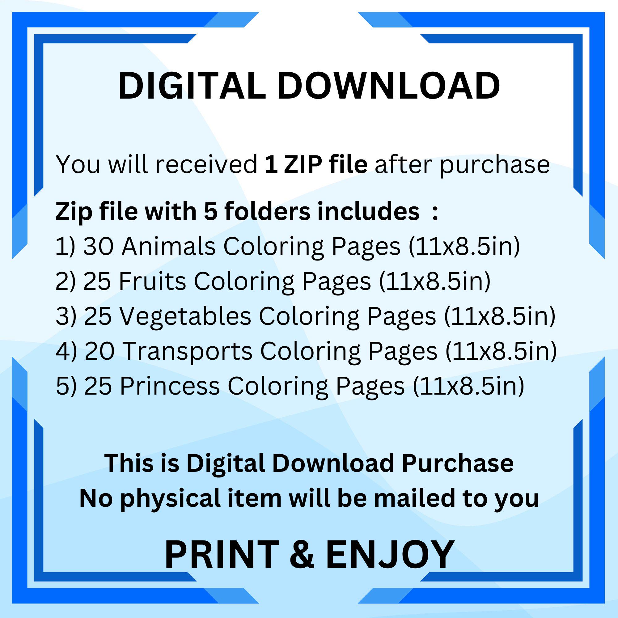 100+ Coloring Pages for Kids | Animals Coloring Pages | Vegetables ...