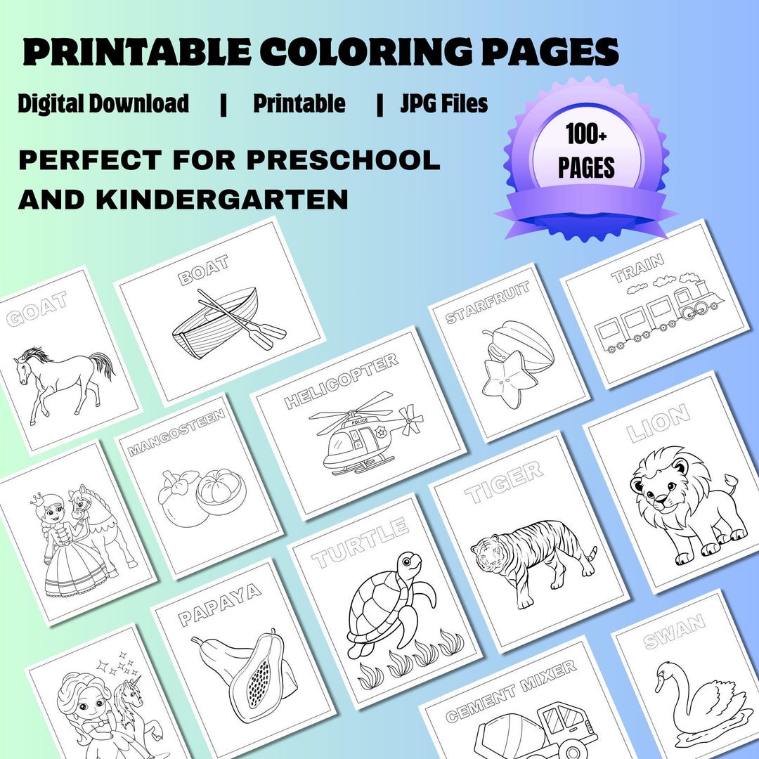 100+ Coloring Pages for Kids | Animals Coloring Pages | Vegetables ...