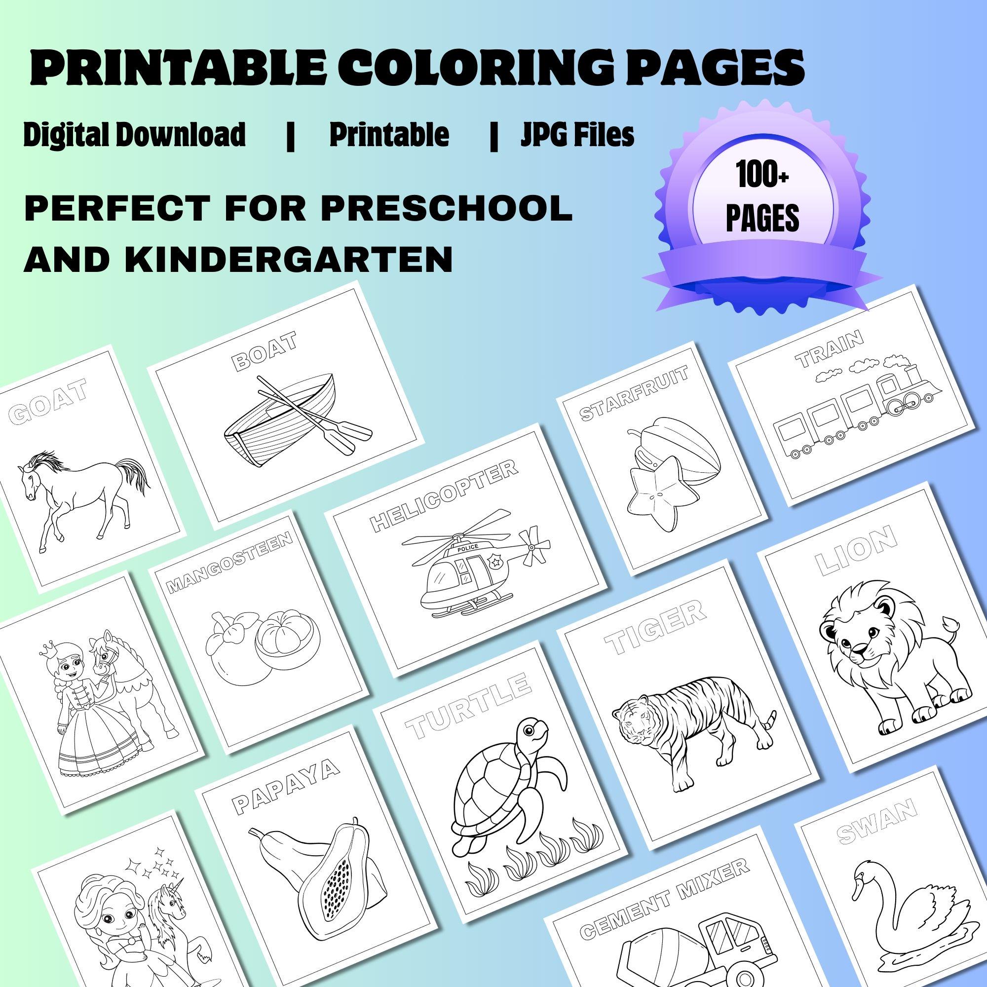 100+ Coloring Pages for Kids | Animals Coloring Pages | Vegetables ...