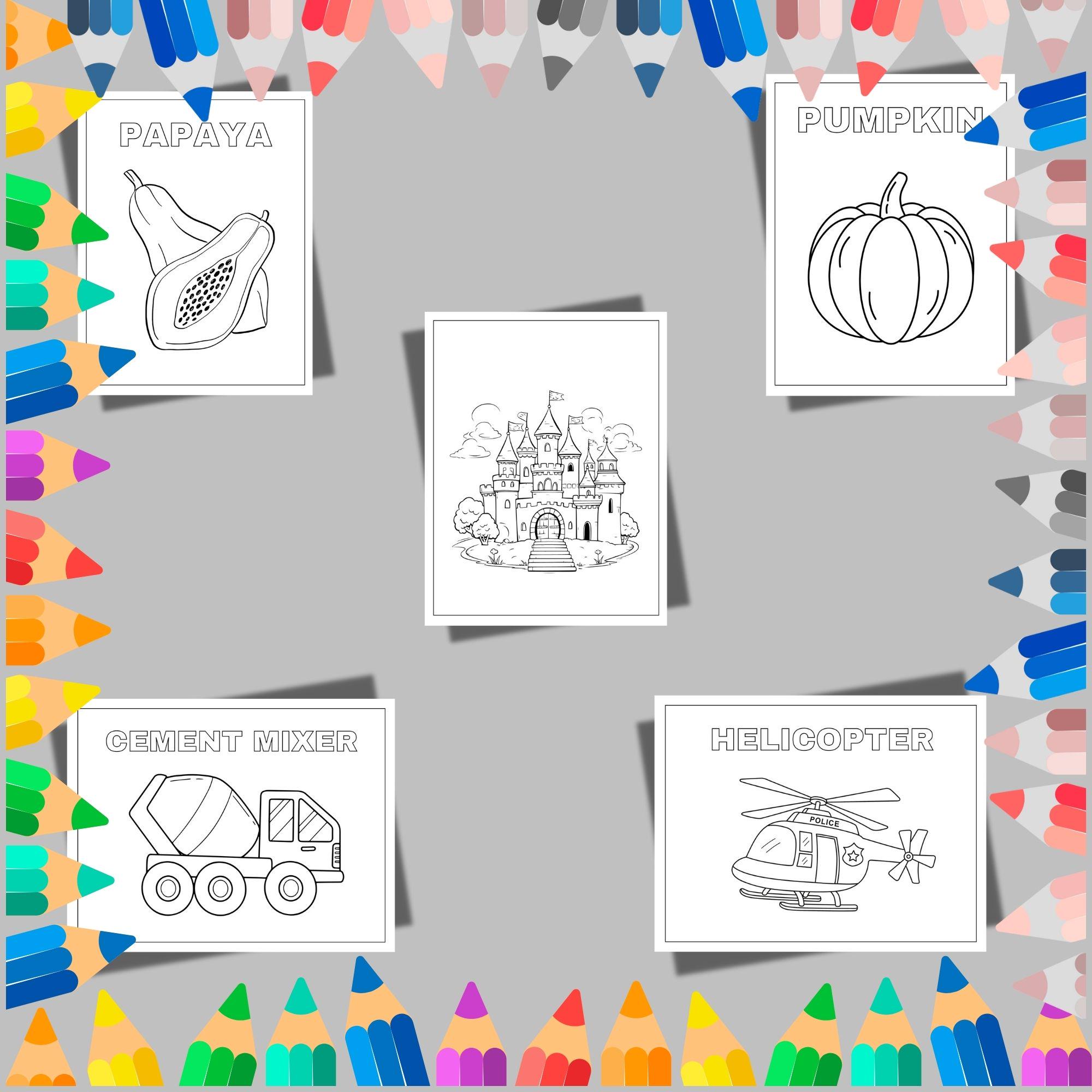 100+ Coloring Pages for Kids | Animals Coloring Pages | Vegetables ...