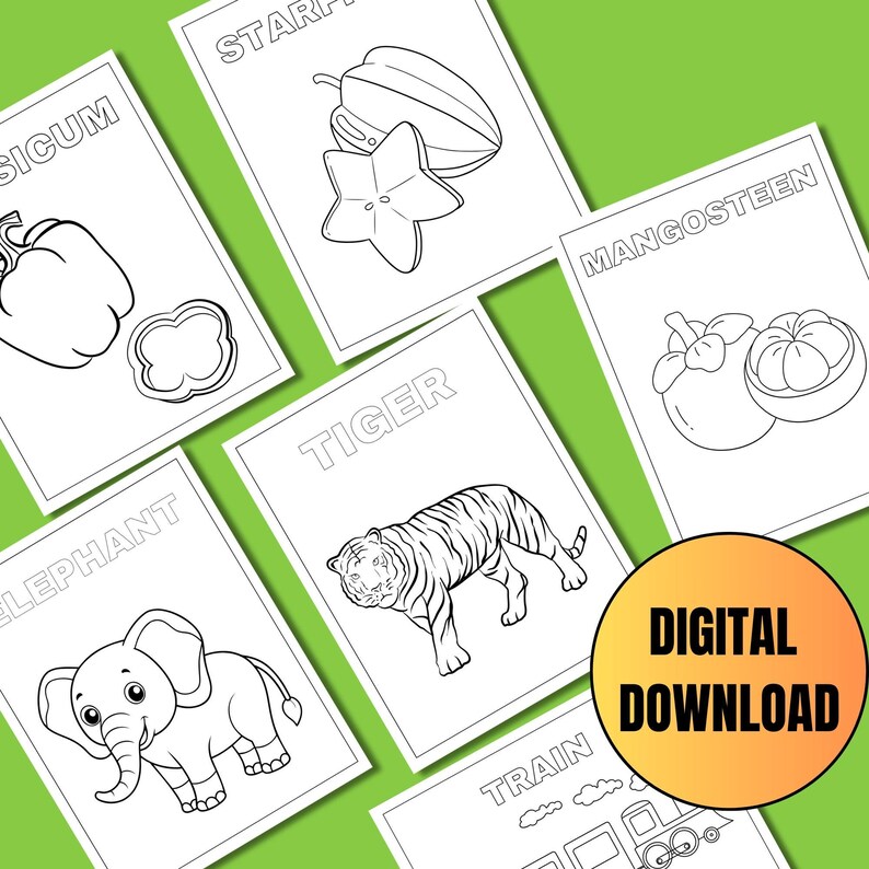 100+ Coloring Pages for Kids | Animals Coloring Pages | Vegetables ...