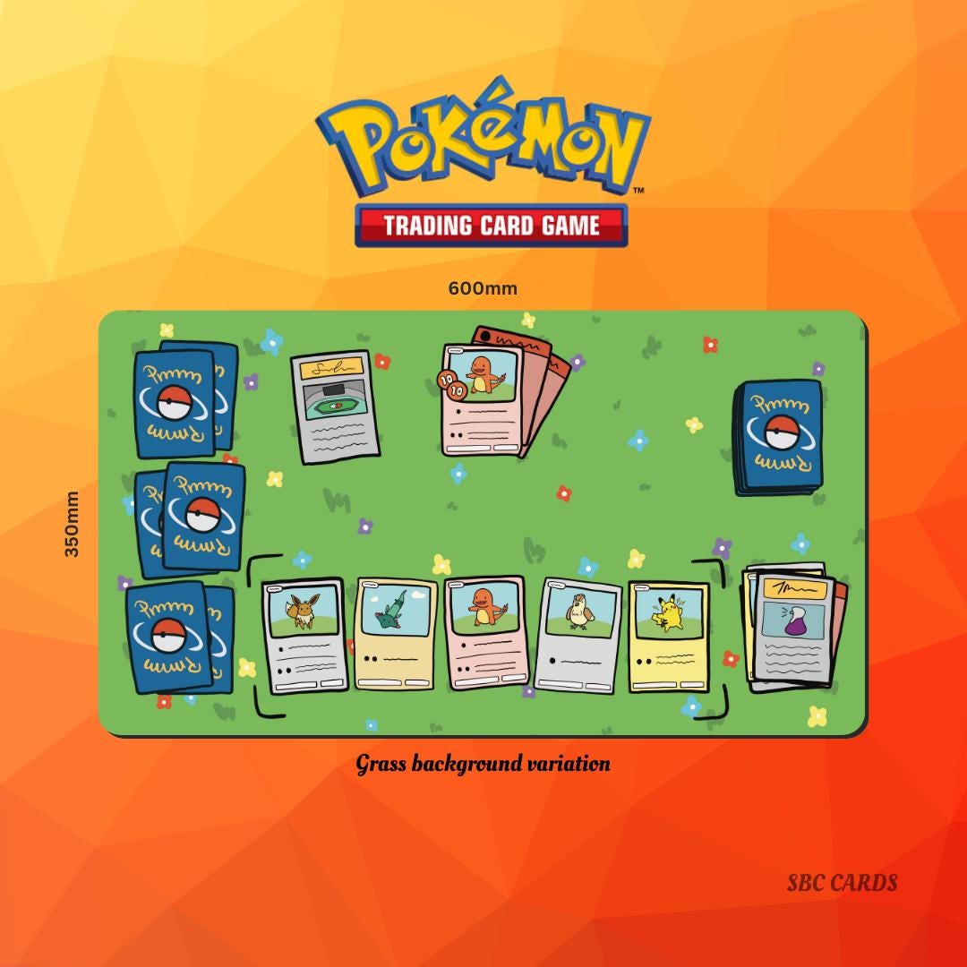Cute Imitation Pokemon TCG Playmat Mouse Pad, Gaming, Funny Gift, Desk ...