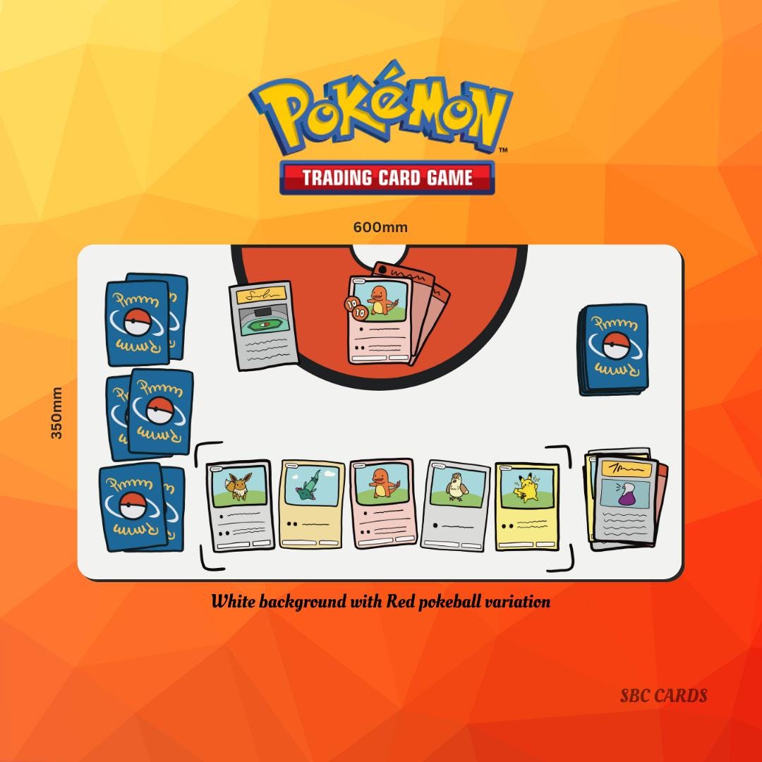 Cute Imitation Pokemon TCG Playmat Mouse Pad, Gaming, Funny Gift, Desk ...