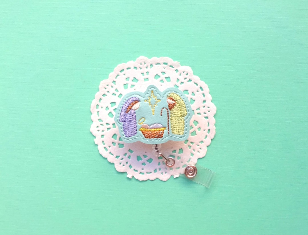 Nativity ID Badges, Baby Jesus Badge Reel, Christmas Badge Reels ...