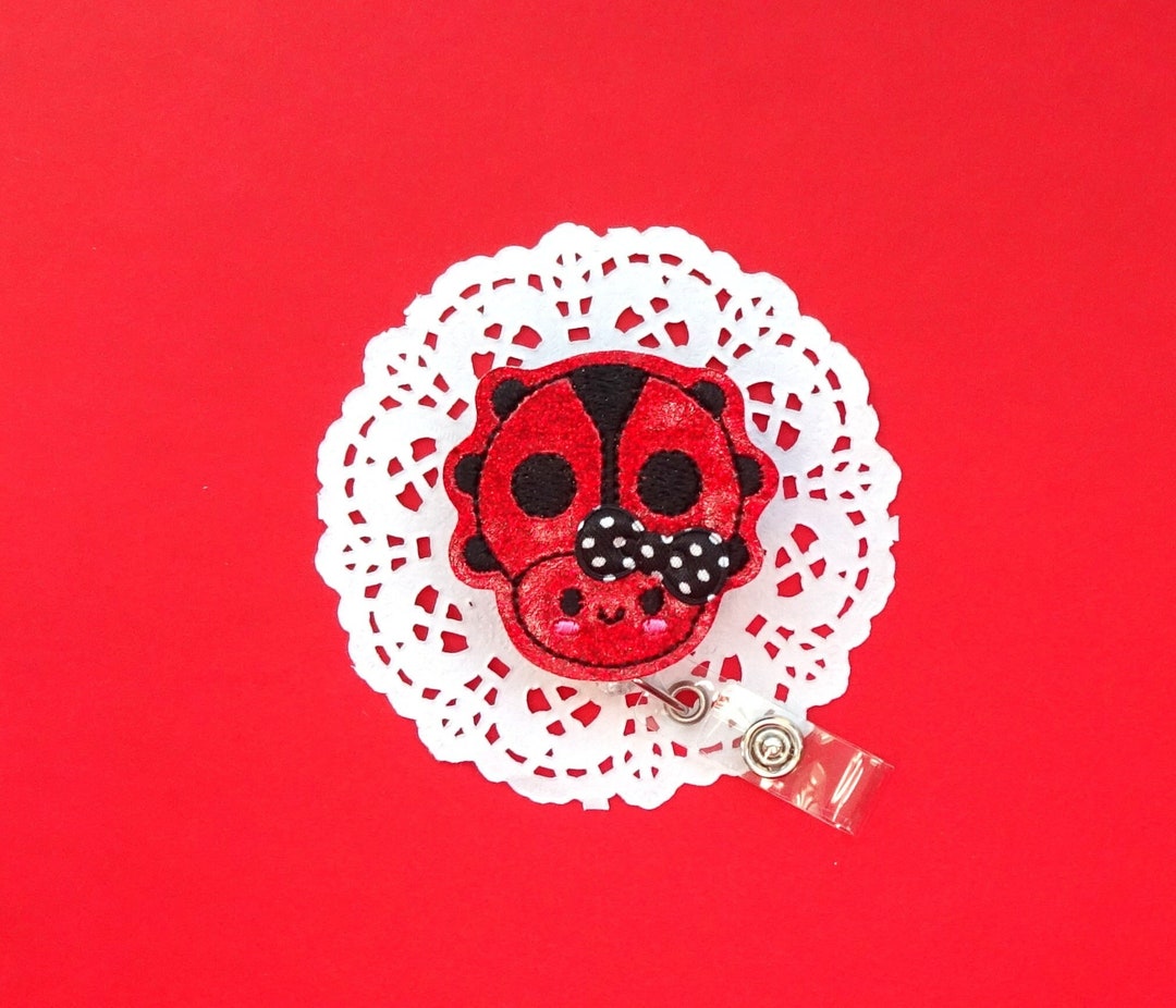 Ladybug Badge Reel,glitter ID Badge Reel,ladybug ID Badge Reel, ID ...