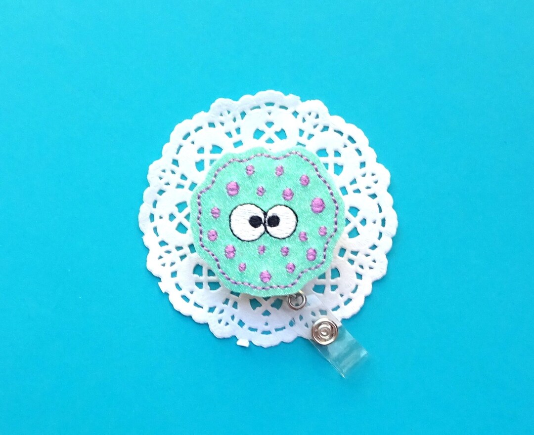 Germ Badge Reel , Laboratory Badge Holder, Germ ID Holder, ID Badge ...
