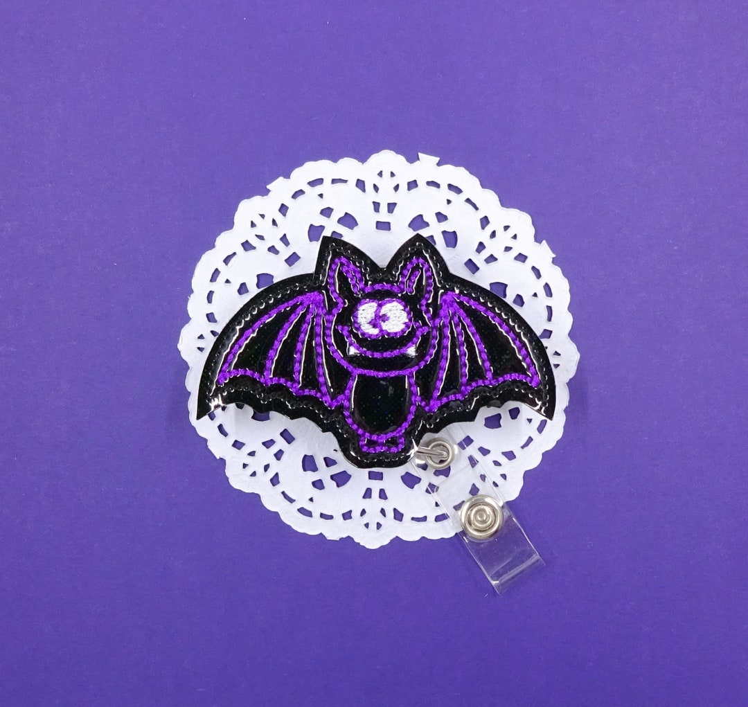 Halloween Bat Badge Reel: Holographic Nurse Badge Holder ...