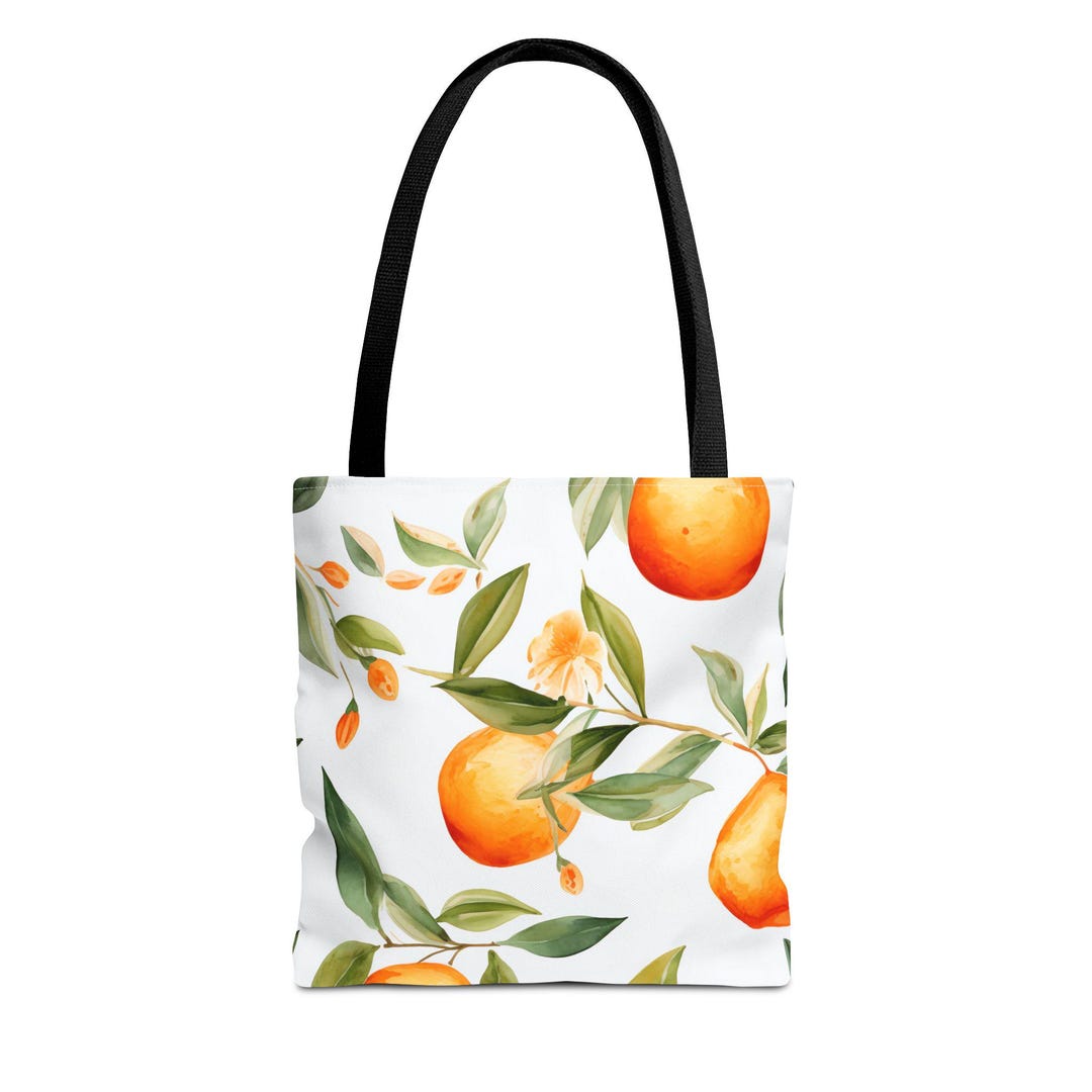 Watercolor Oranges Tote Bag, Cottagecore Tote Bag, Summer Orange Fruit ...