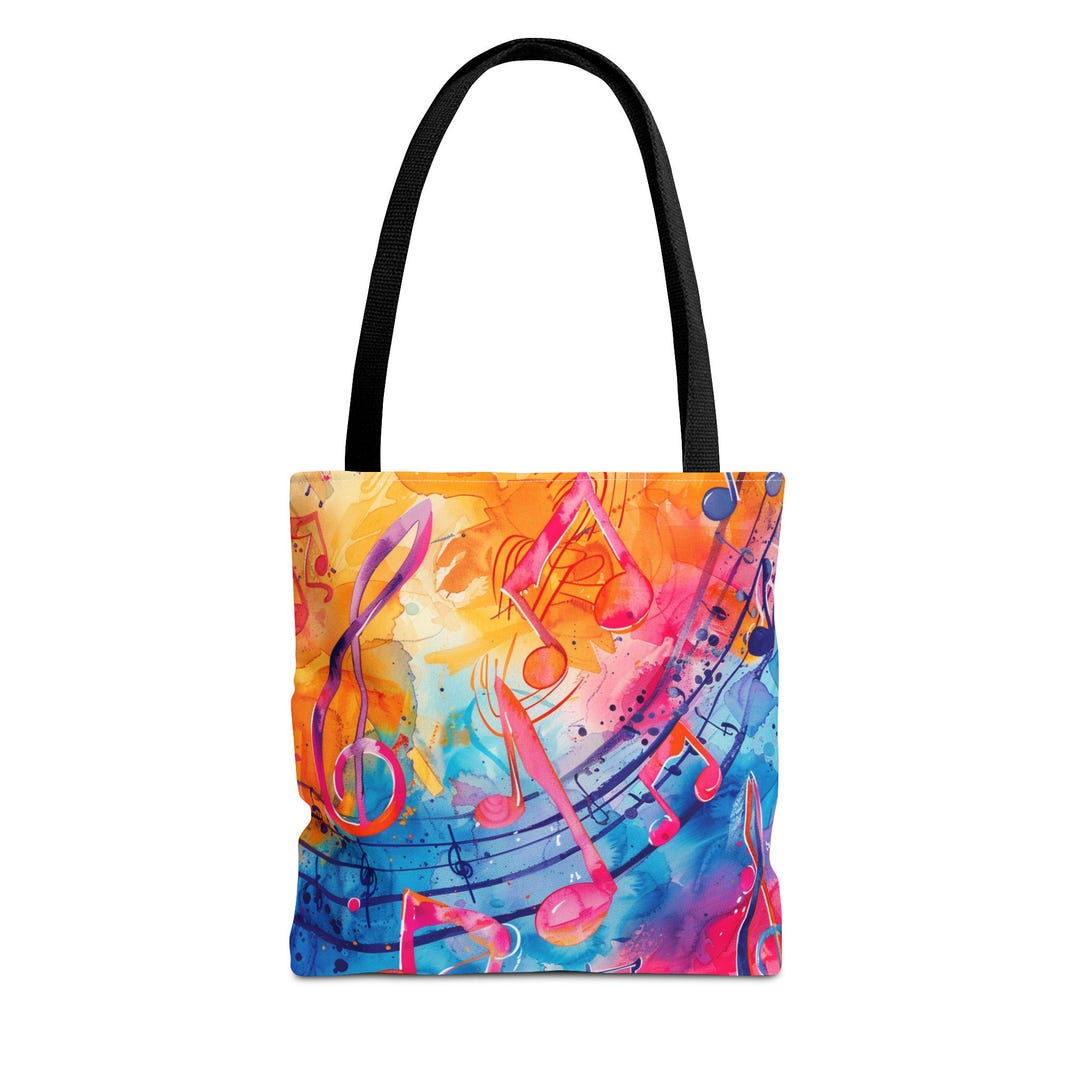 Music Notes Bag, Personalized Tote Bag, Musician Gift, Piano Book Tote ...