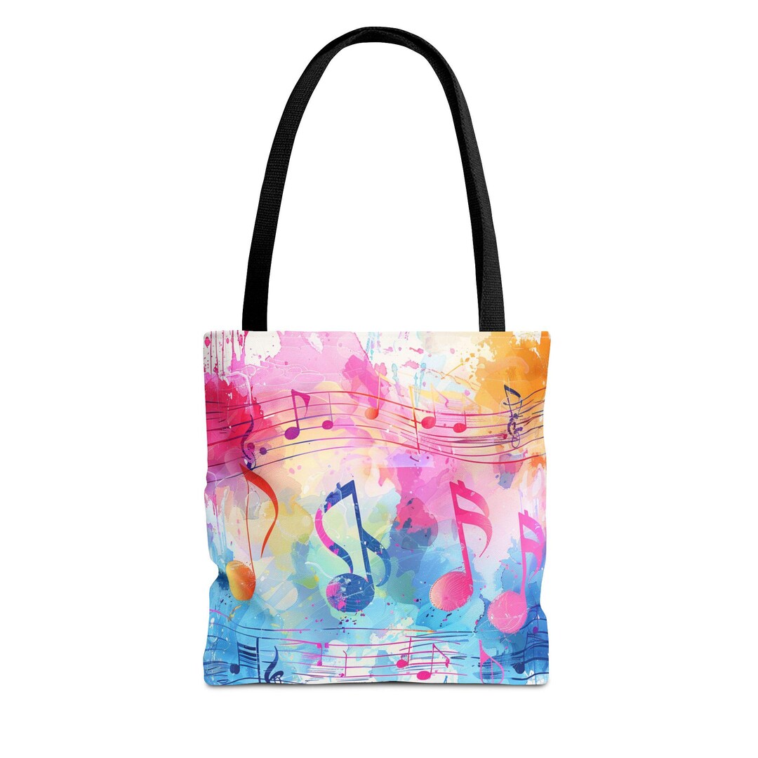 Music Notes Bag, Personalized Tote Bag, Musician Gift, Piano Book Tote ...