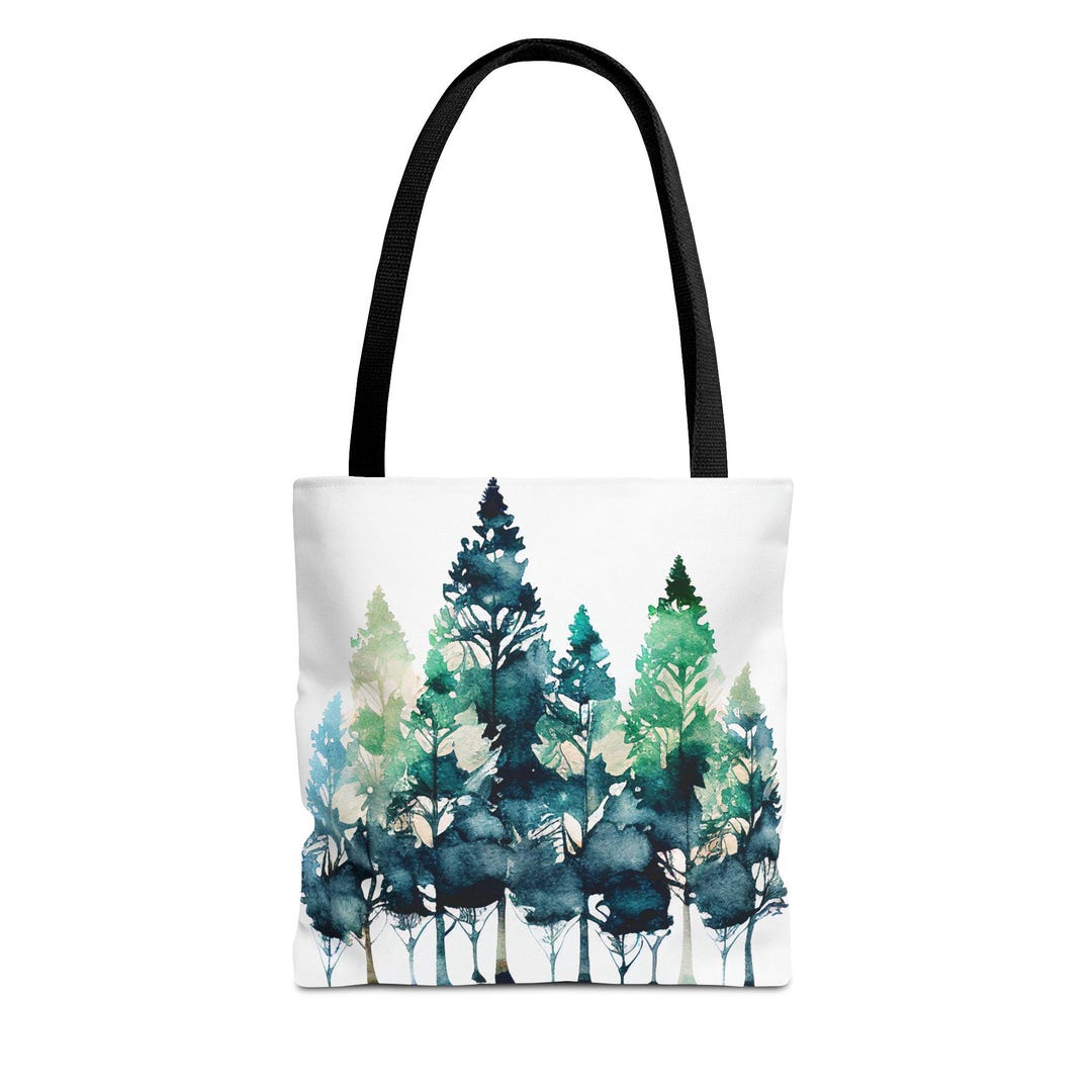 Watercolor Woods, Nature Tote Bag, Tote Bag for Nature, Woods Bag ...