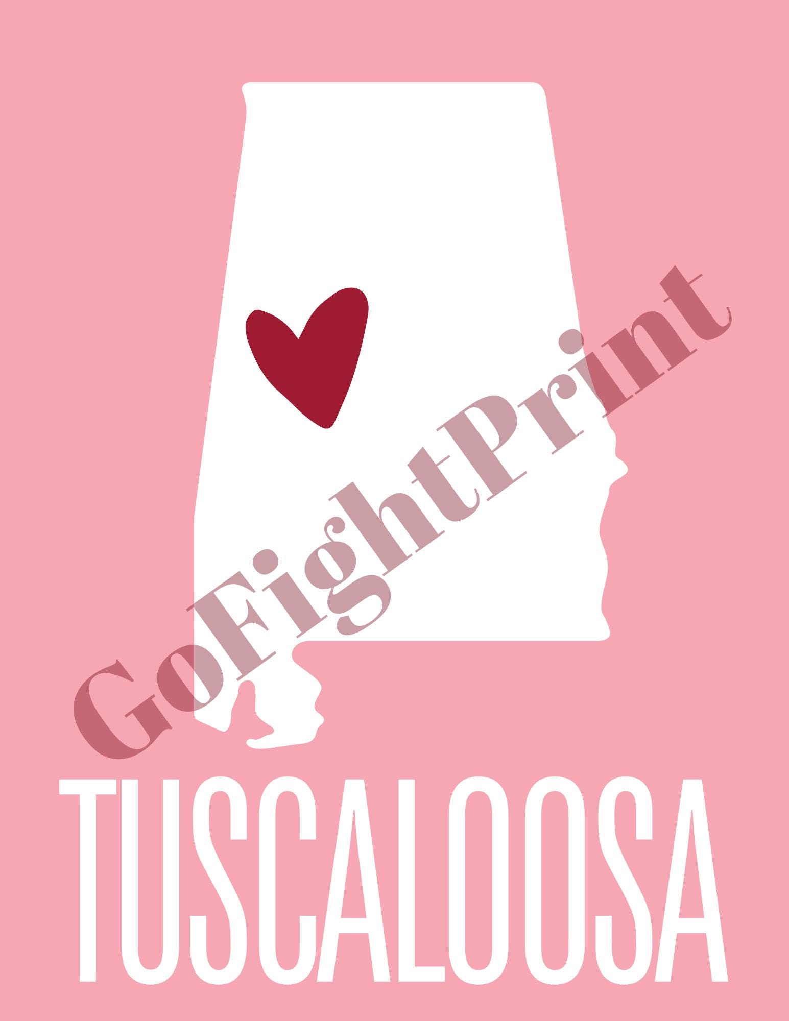 Alabama College Wall Art Digital Download Prints- Trendy and Aesthetic ...