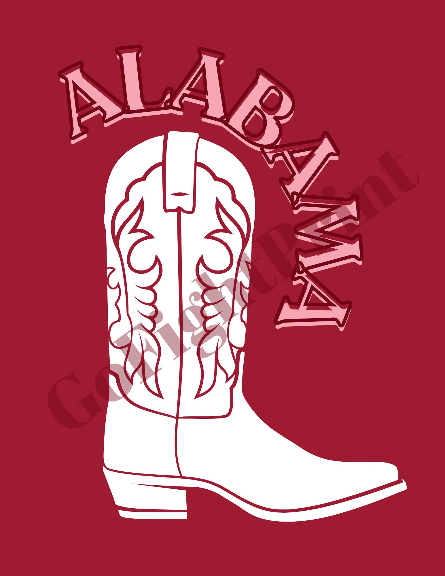 Alabama College Wall Art Digital Download Prints- Trendy and Aesthetic ...