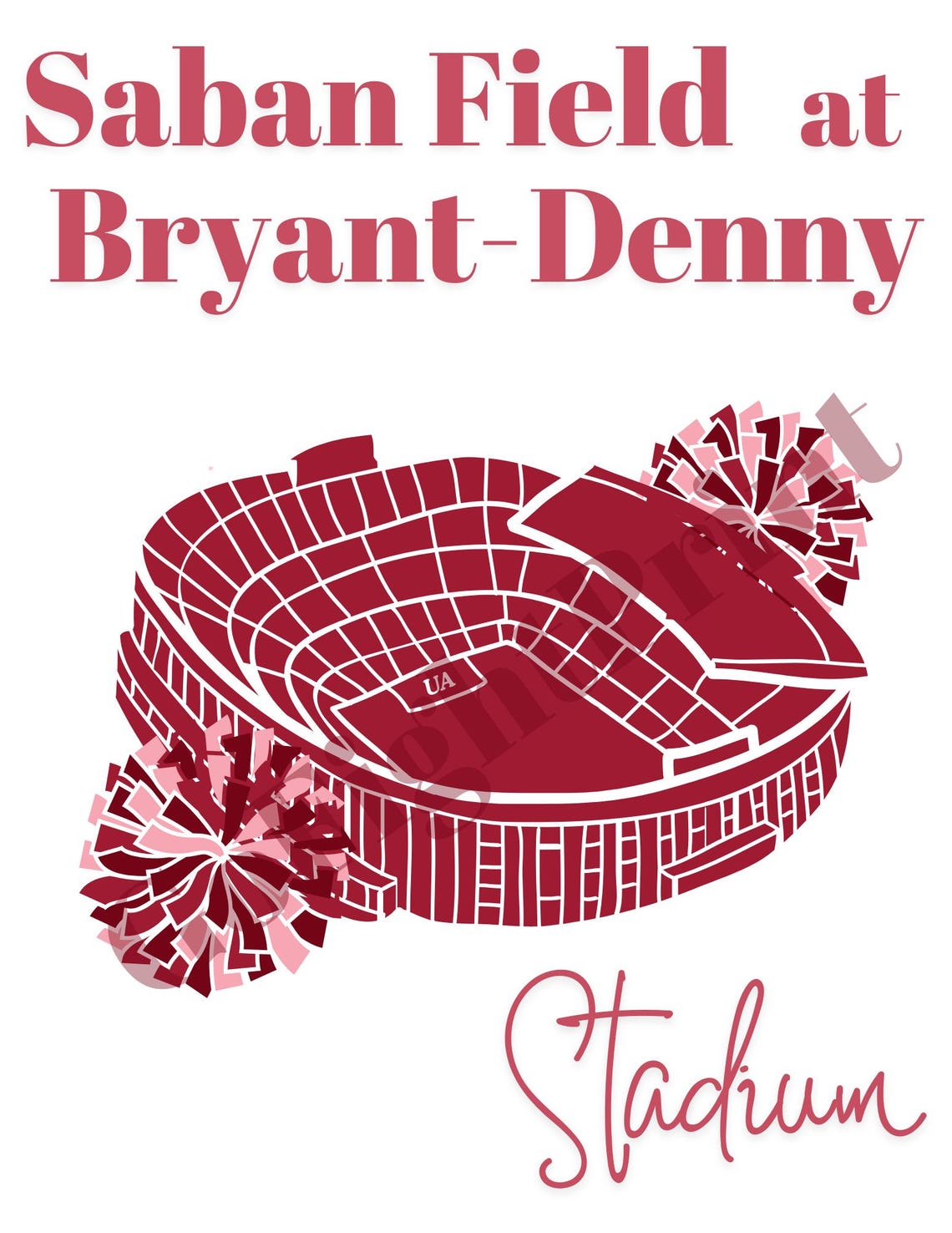 Alabama College Wall Art Digital Download Prints- Trendy and Aesthetic ...