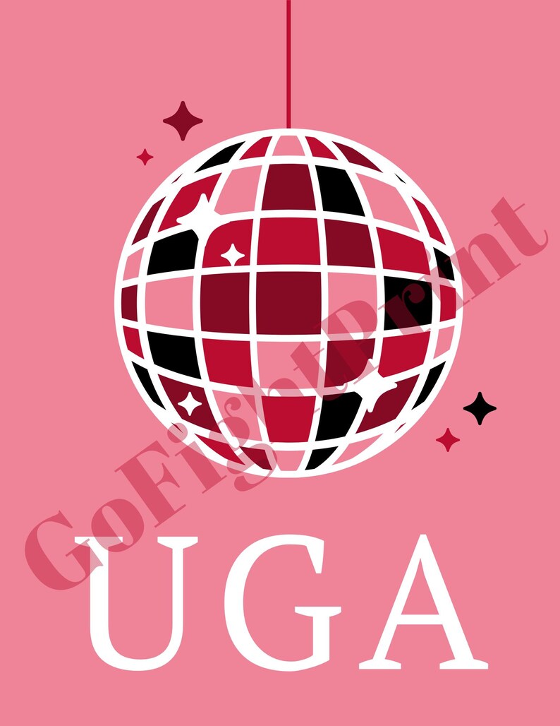 UGA College Wall Art Digital Download Prints- Trendy and Aesthetic ...