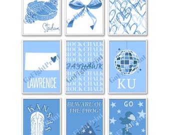 KU College Wall Art Digital Download Prints - Trendy and Aesthetic ...