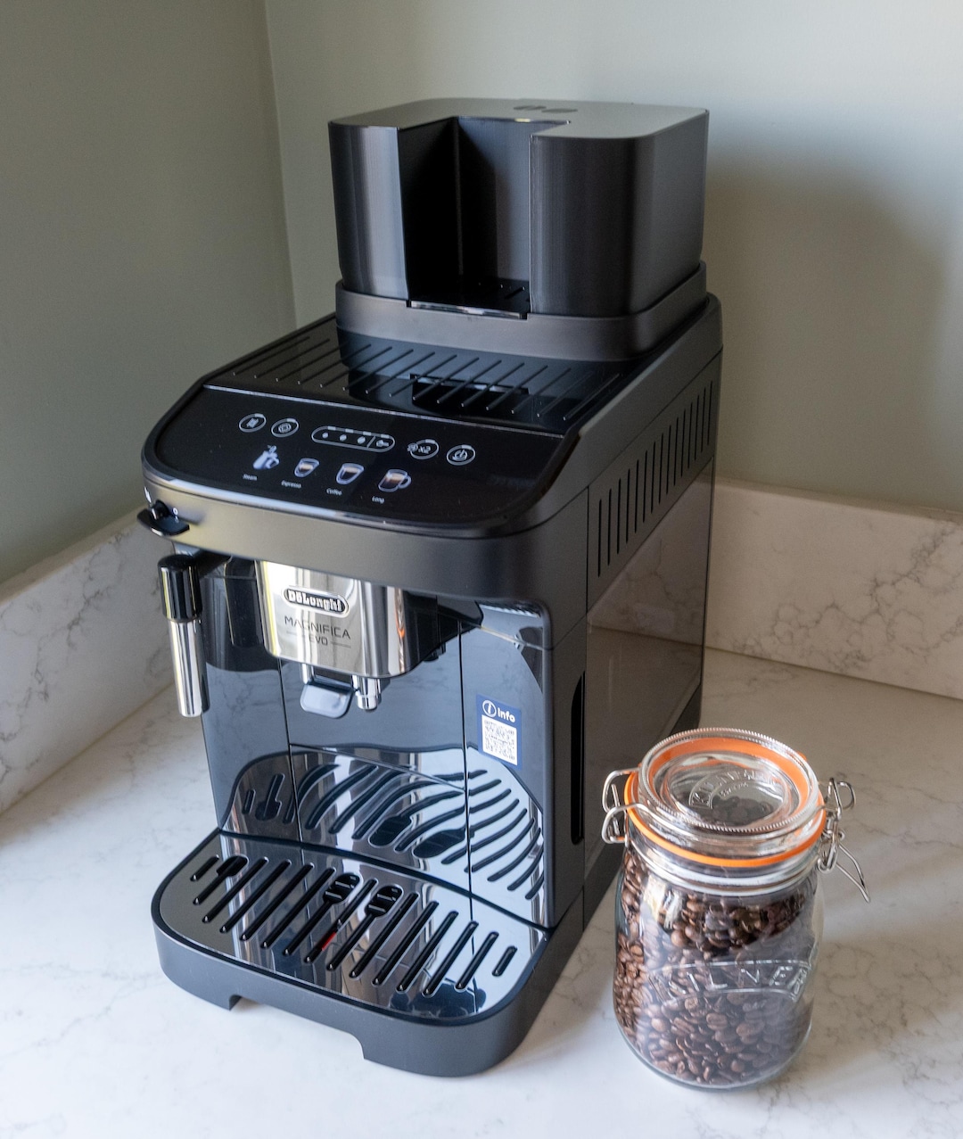 Handmade Bean Hopper Attachment for De’longhi Magnifica Evo Increases ...