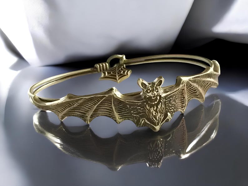 Gothic Halloween Bat Bracelet | Retro Personalized Spider Web | Men's ...