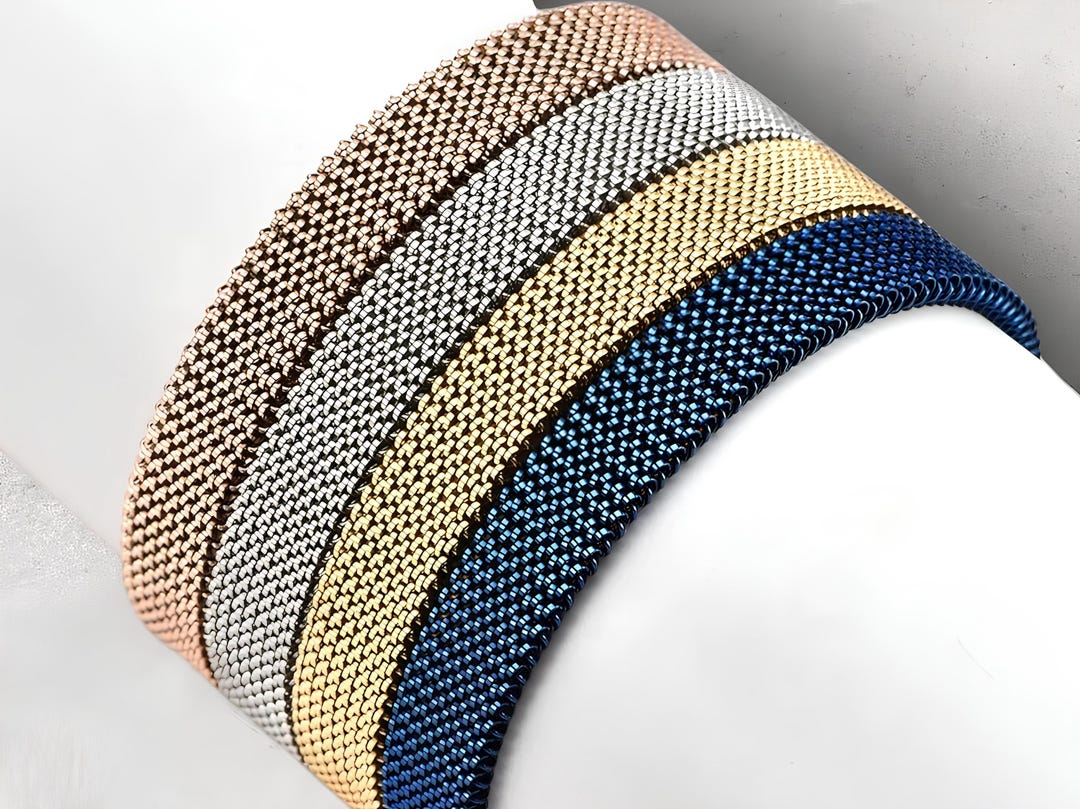 Unique Colorful Mesh Bracelets | Stretch Stainless Steel Wrist Band ...