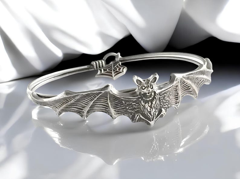 Gothic Halloween Bat Bracelet | Retro Personalized Spider Web | Men's ...